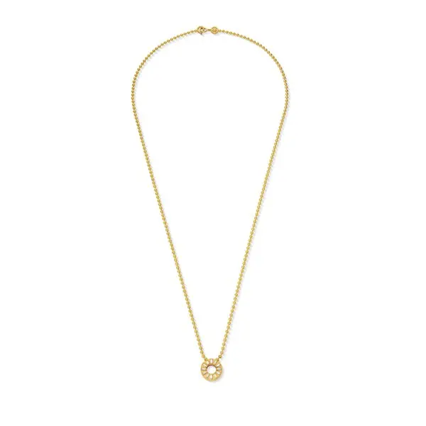 CADAR Yellow Gold And White Diamond Sole Pendant Necklace