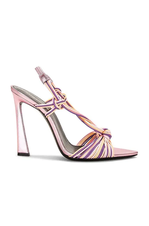 Saint Laurent Strappy Sandal - Malva  Peach & Gerbera