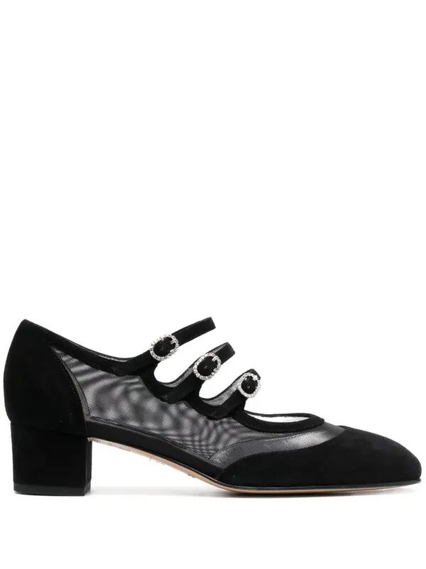 CAREL Mesh Panelled Pumps - Black