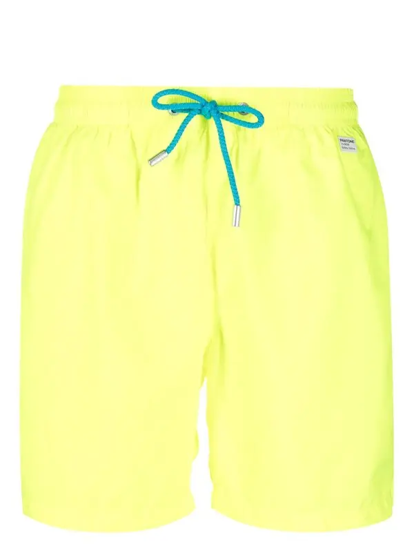 MC2 SAINT BARTH Logo-patch Swim Shorts - Yellow