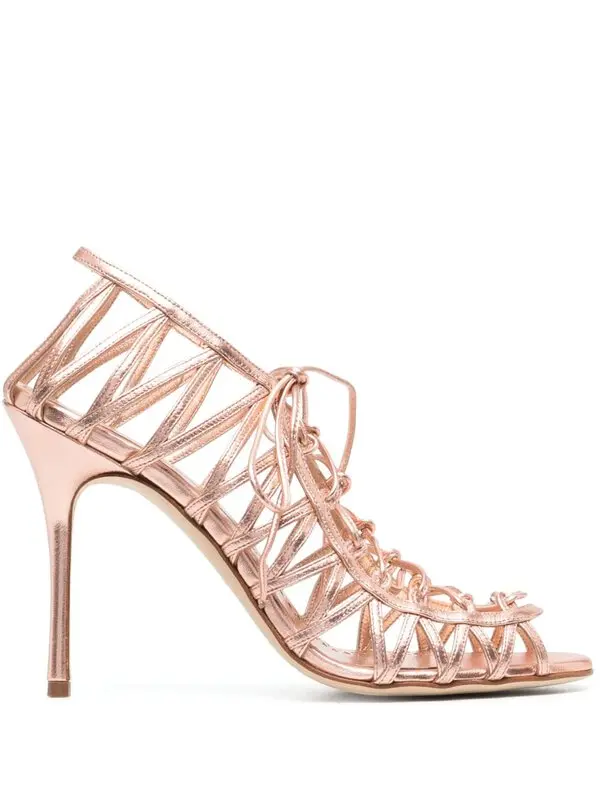 Manolo Blahnik Lace-up Sandals