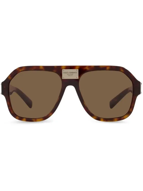 Dolce & Gabbana Tortoiseshell Pilot Sunglasses