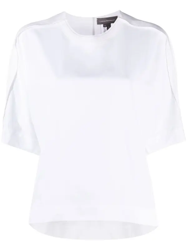 Lorena Antoniazzi Pleat-detail Short-sleeve Blouse