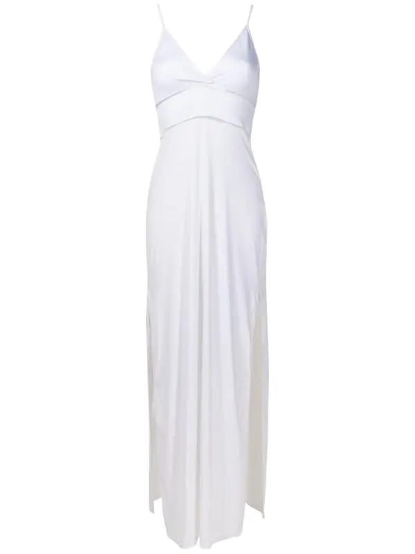 AMIR SLAMA Tulle-insert Maxi Dress