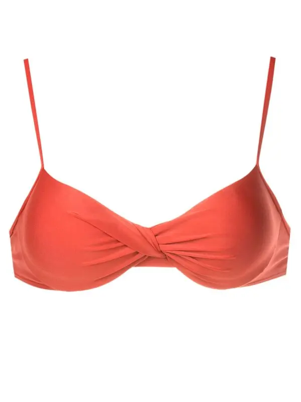 LYGIA & NANNY Cassis Twisted Bikini Top - Orange