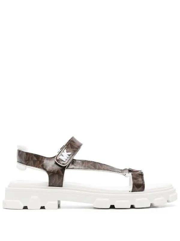 Michael Kors Monogram Leather Sandals