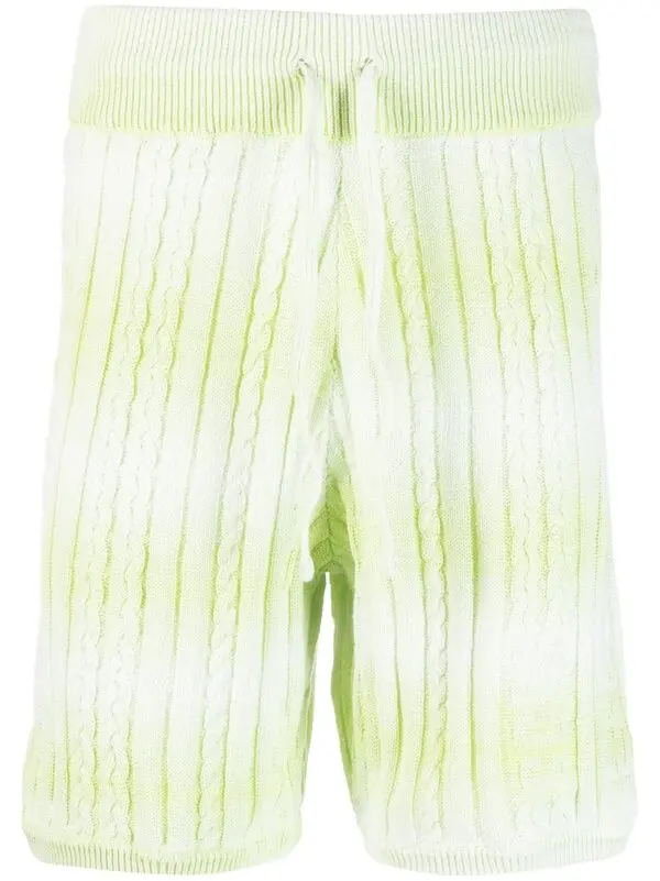 Gcds Knitted Degradé Bermuda Shorts - Green
