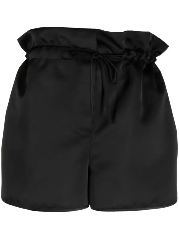 Erika Cavallini Satin-finish Drawstring Shorts