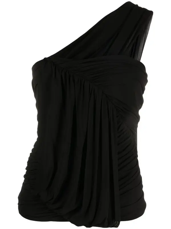 Rick Owens Edfu Draped One-shoulder Blouse - Black