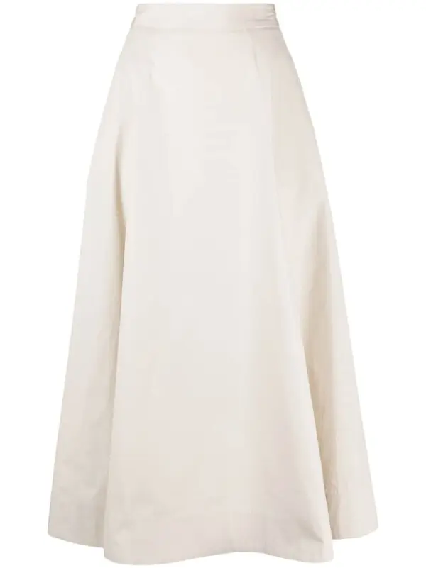 Lorena Antoniazzi Pleated Cotton Midi Skirt