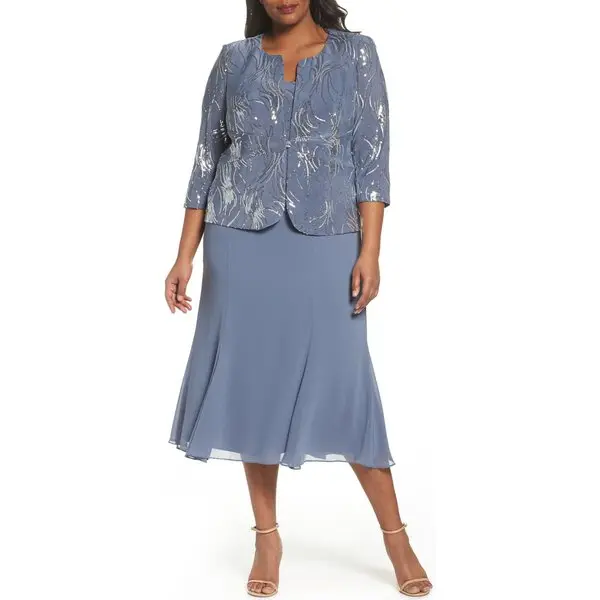 Alex Evenings Mock Two-piece Jacket Dress