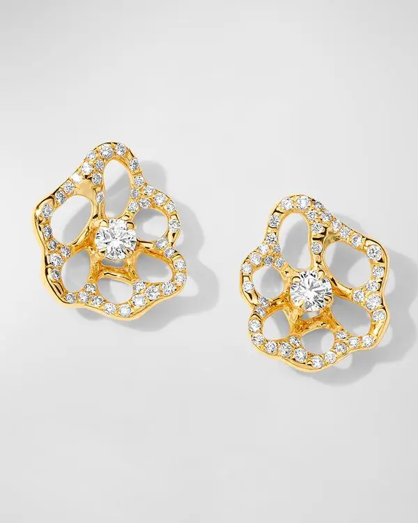Ippolita 18k Yellow Diamond Stud Earrings - Gold