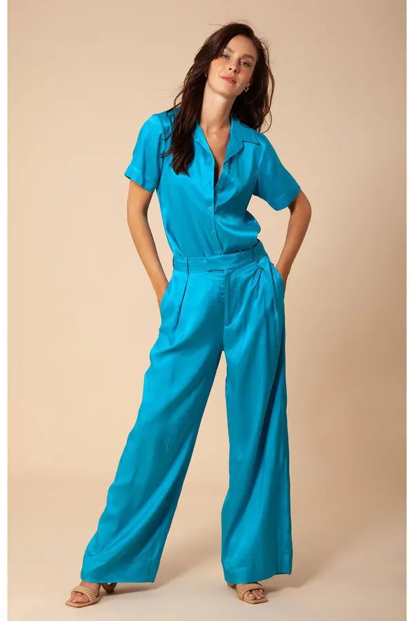 Hale Bob Liberty Solid Button Up Top