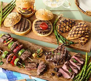 RASTELLI'S 6.5-lb Burger, Steak & Chicken Grilling Pack