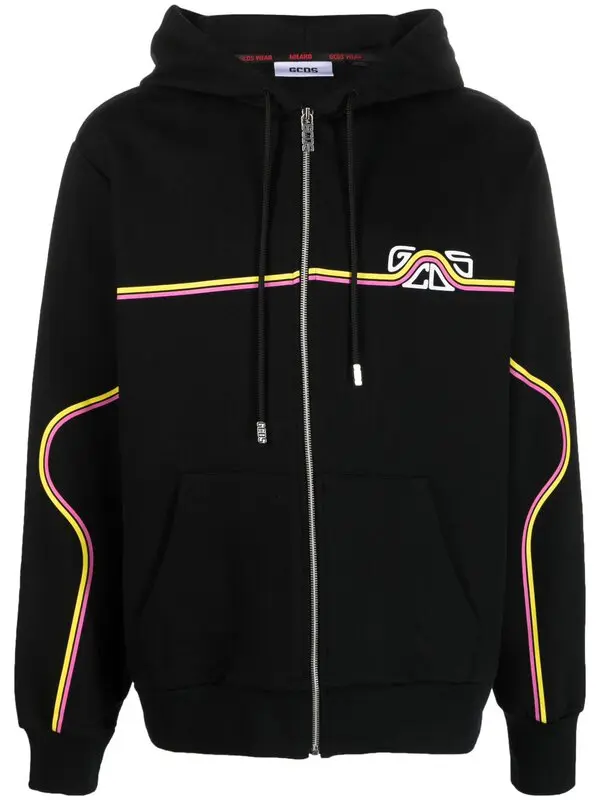 Gcds Logo-print Zip-up Hoodie