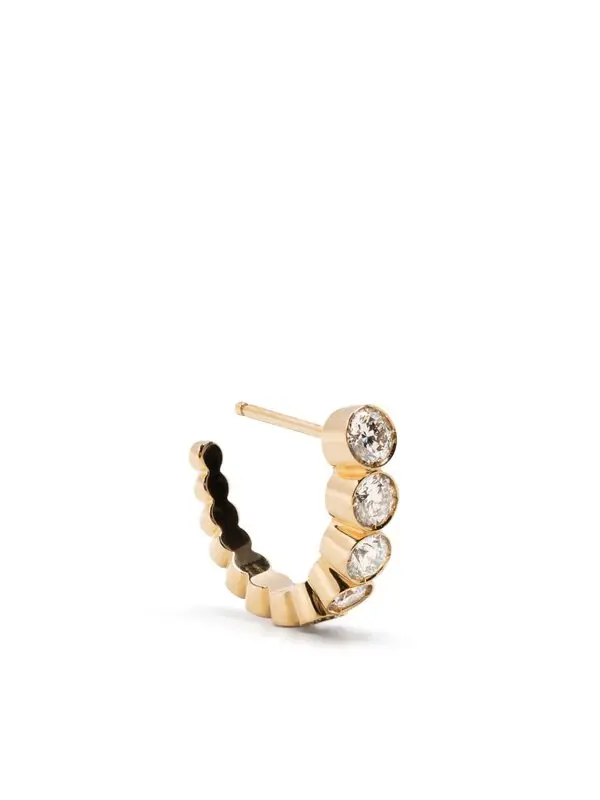 Sophie Bille Brahe 18kt Yellow Diamond Huggie Earring - Gold