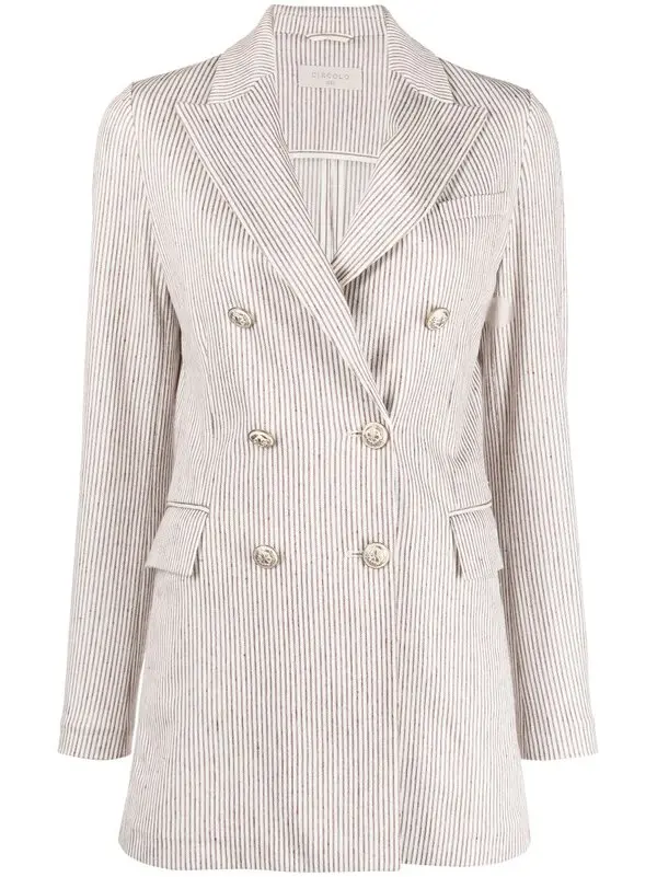 CIRCOLO 1901 Striped Double-breasted Blazer