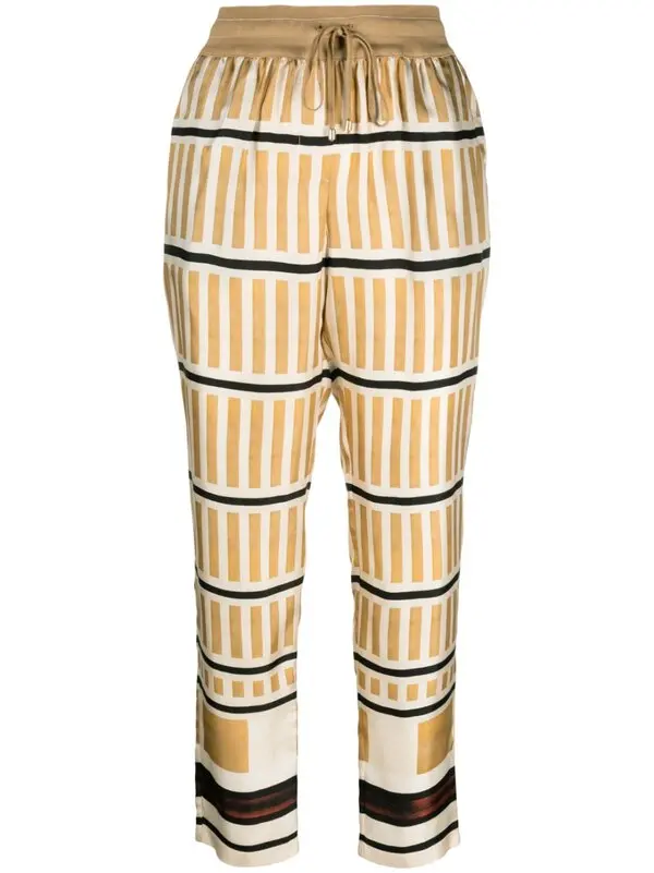 Lorena Antoniazzi Stripe-print Cropped Trousers