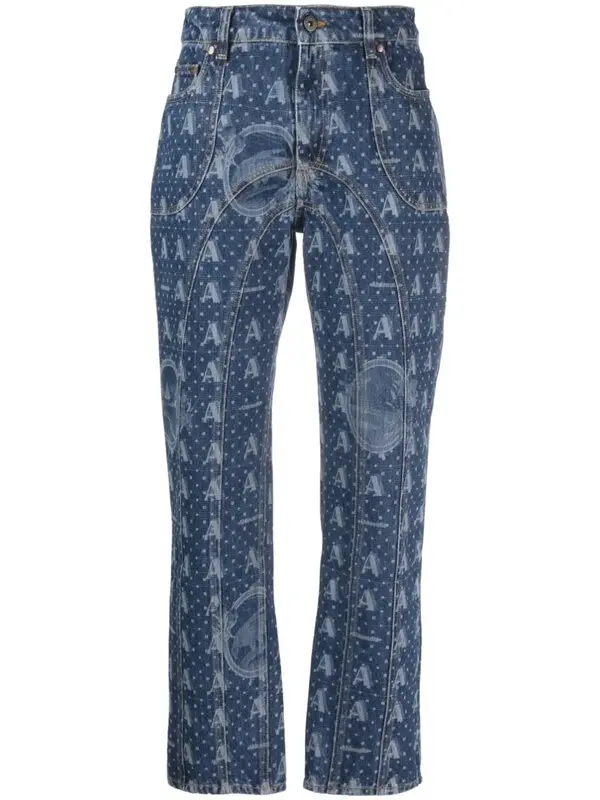 Ahluwalia All-over Logo-pattern Jeans