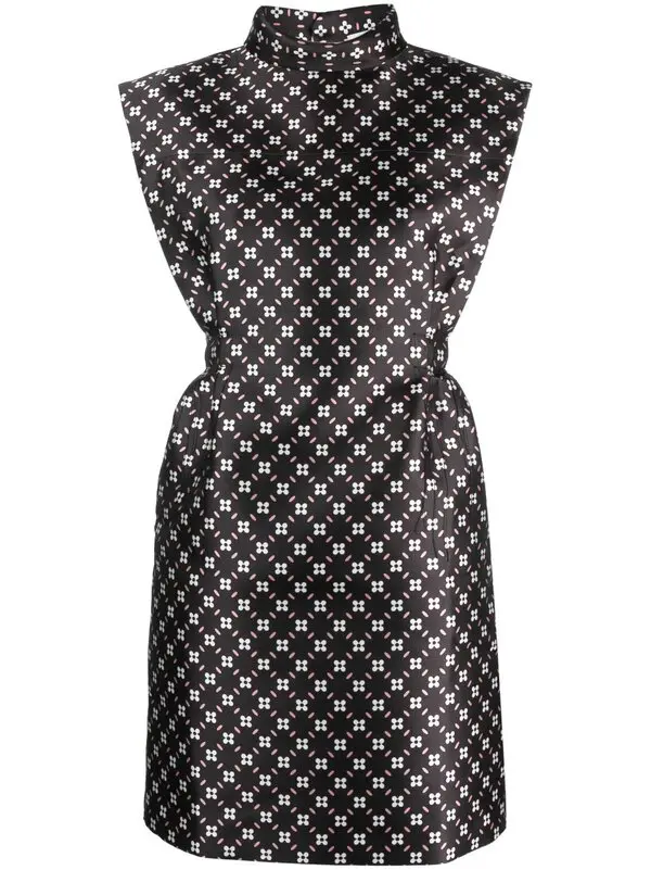 LANVIN Floral-print Satin Minidress