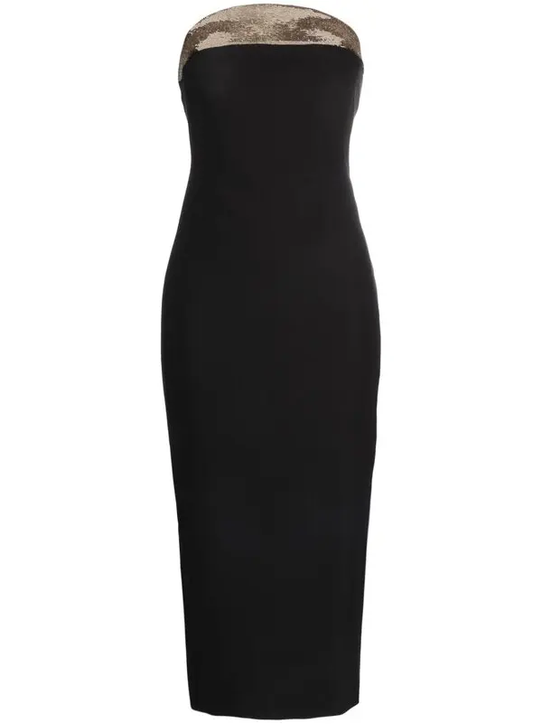 GENNY Sequin-embellished Midi Dress