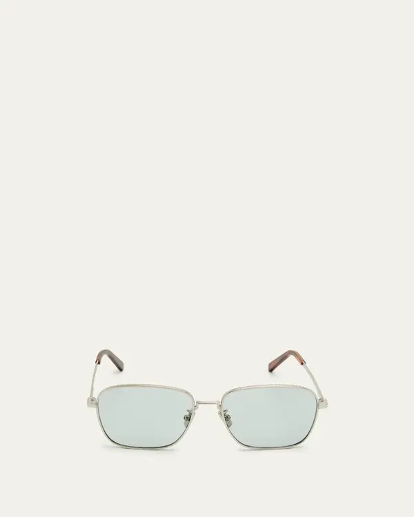 Dior B27 S1i Rubber Logo Square Sunglasses - Grey/other/green Mirror