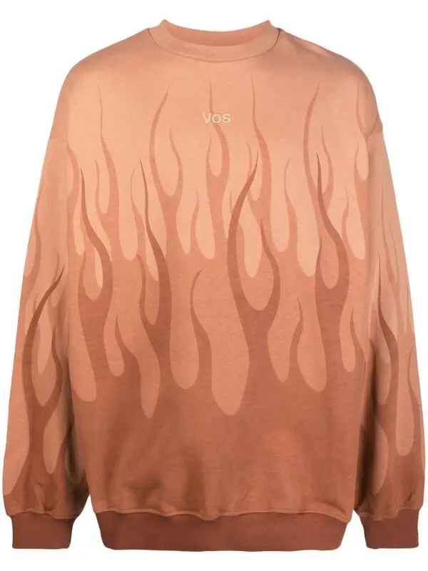 VISION OF SUPER Flame-printed Sweatshirt