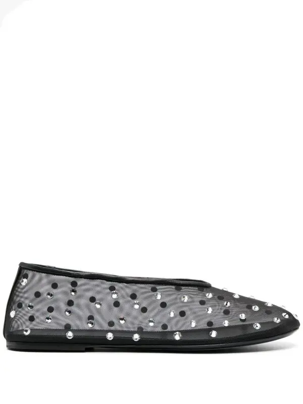 Khaite The Marcy Mesh Ballet Pumps - Black