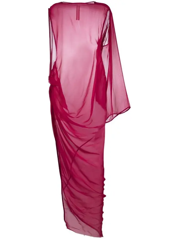 Rick Owens Draped Asymmetric Long Dress