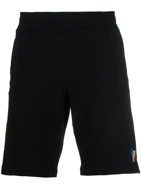 Paul Smith Embroidered-logo Bermuda Shorts - Black