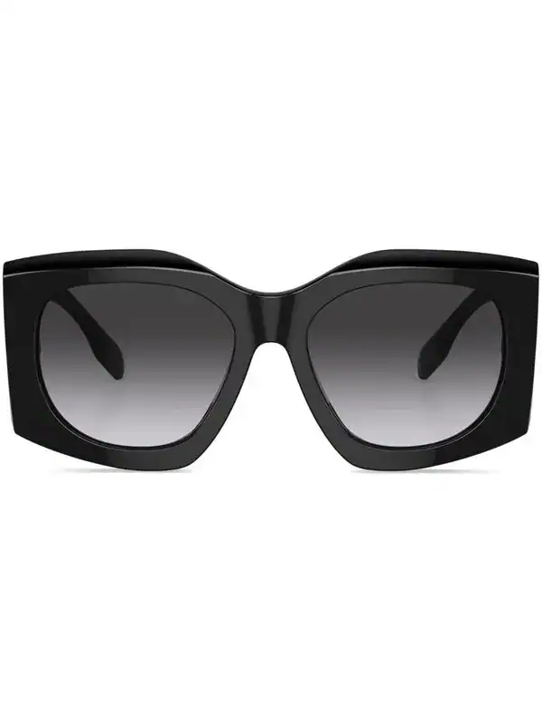 Burberry Black Sunglasses with Patterned Arms 2D50DE81-F096-4E9F-AD43-  main image 4