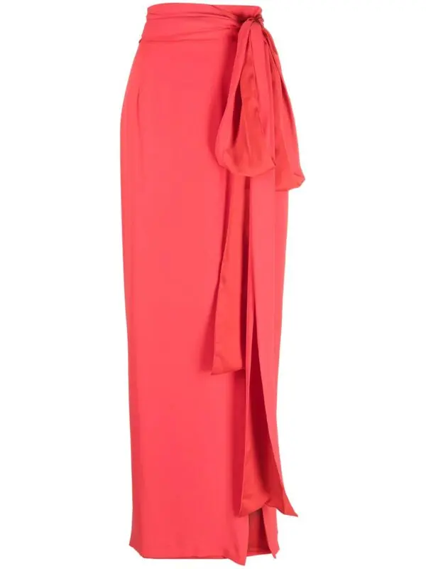 Bernadette Bruce Tie-waist Maxi Skirt - Red