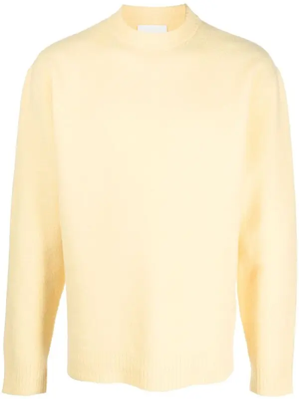 JIL SANDER Ribbed Trim Wool Jumper