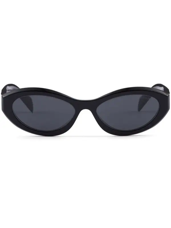 Prada Symbole Oval Sunglasses - Black