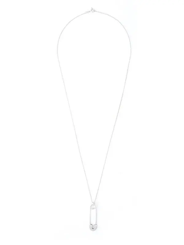 TRUE ROCKS Safety Pin Pendant Necklace - Metallic