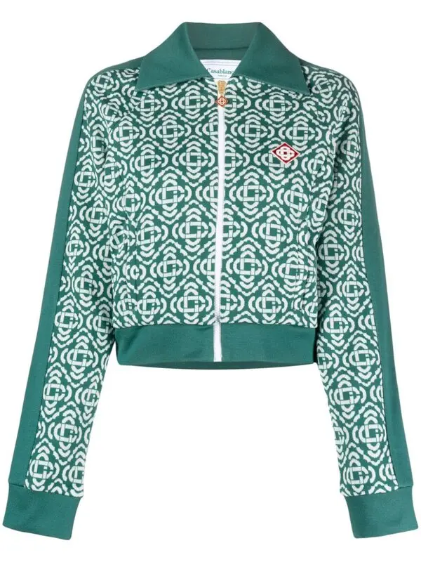 Casablanca Monogram Cropped Track Top