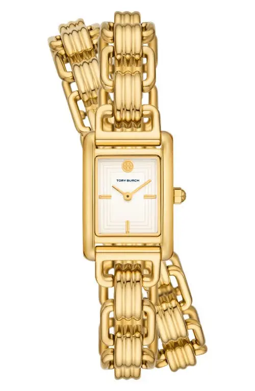 Tory Burch Eleanor Watch And Bracelet Set - Gold