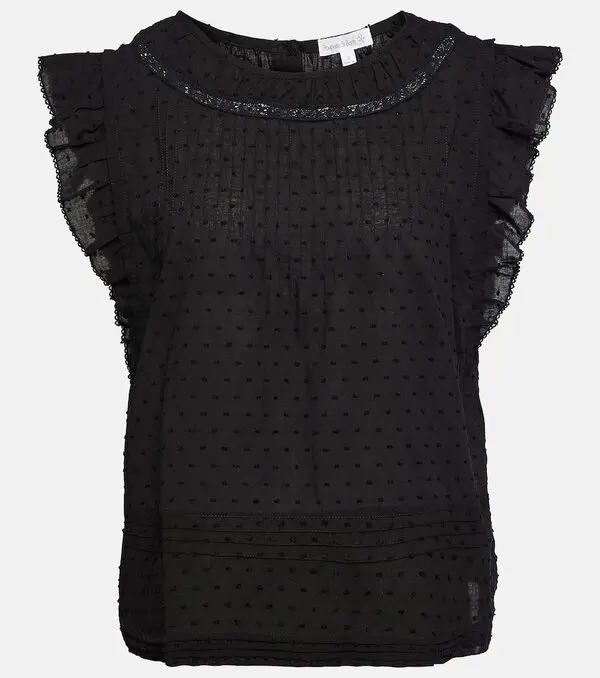 Poupette St Barth Galia Ruffle-trimmed Top