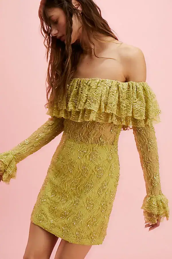 Retrofete Castella Dress In Lime Green - 28% Off | Editorialist