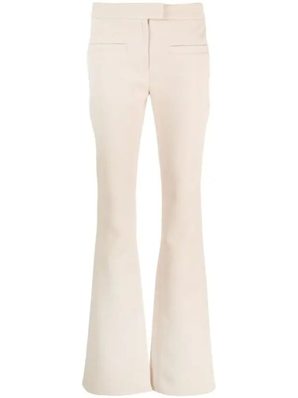 COURREGES Mid-rise Flared Trousers - Neutrals