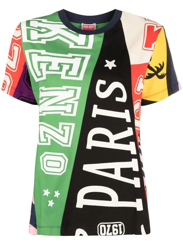 Kenzo Flag Logo-print Cotton T-shirt