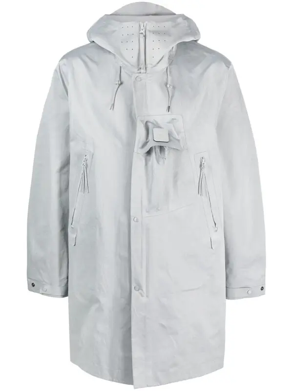 C.P. COMPANY Logo-appliqué Hooded Coat