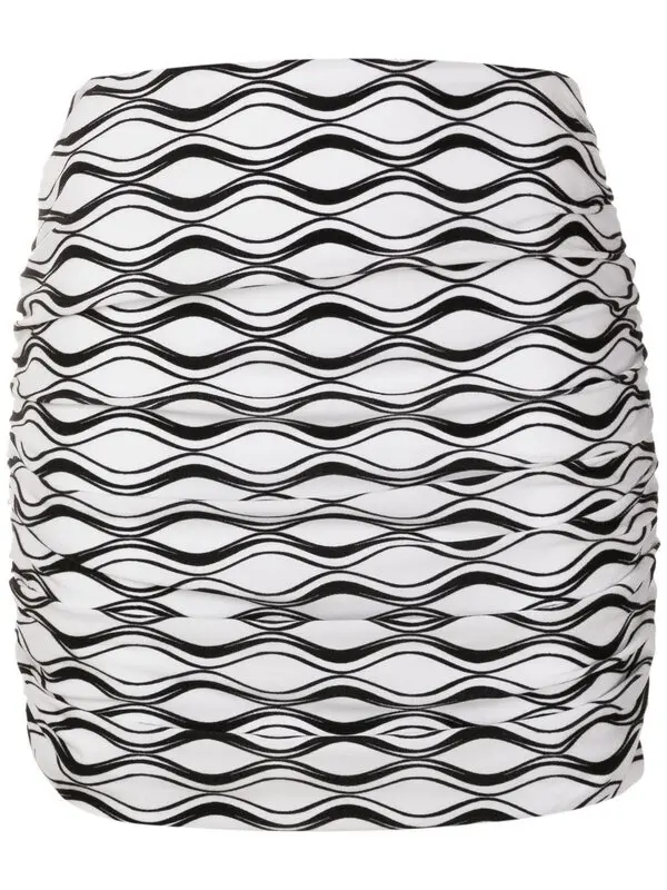 AMIR SLAMA Ruched Mini Skirt - White