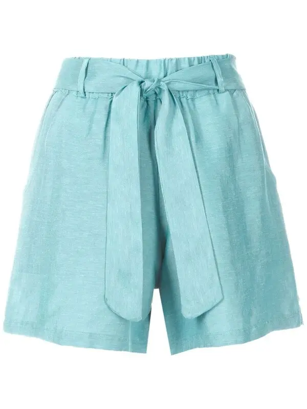 AMIR SLAMA Belted Short Shorts - Blue
