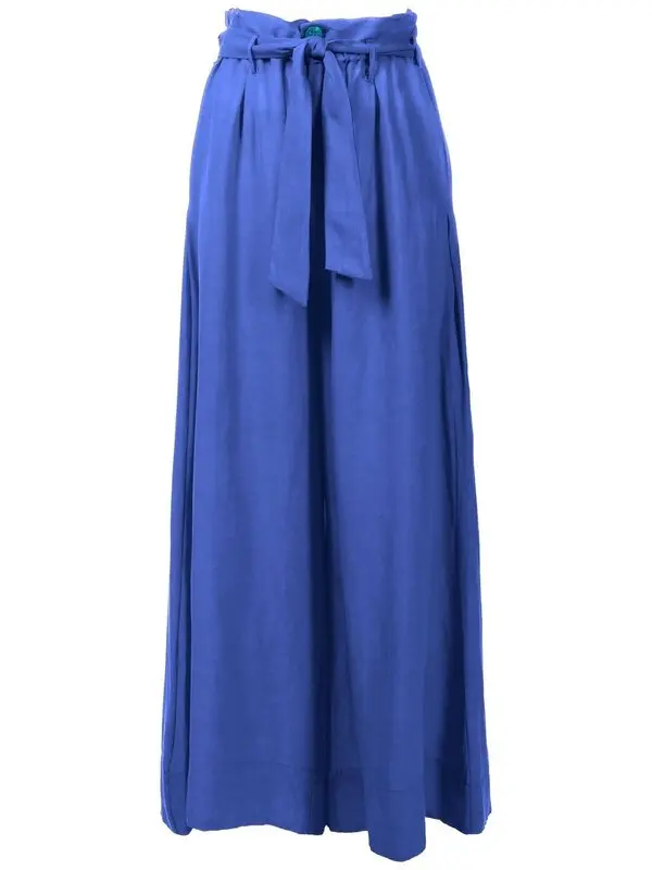 AMIR SLAMA Paperbag-waist Palazzo Trousers - Blue