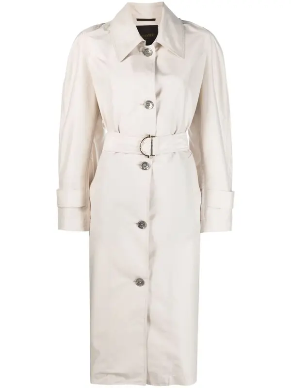 MOORER Belted Single-breasted Coat
