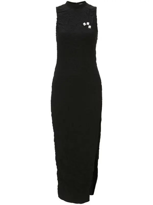 JW Anderson Keyboard Crinkled-finish Dress