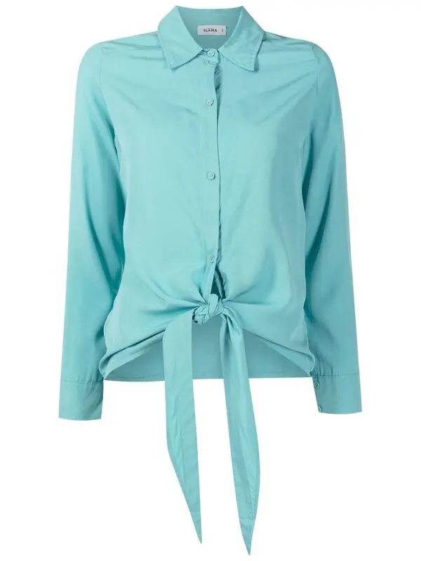 AMIR SLAMA Long-sleeved Tie-front Shirt