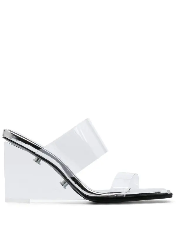 Alexander McQueen Shard Transparent Mules - Neutrals