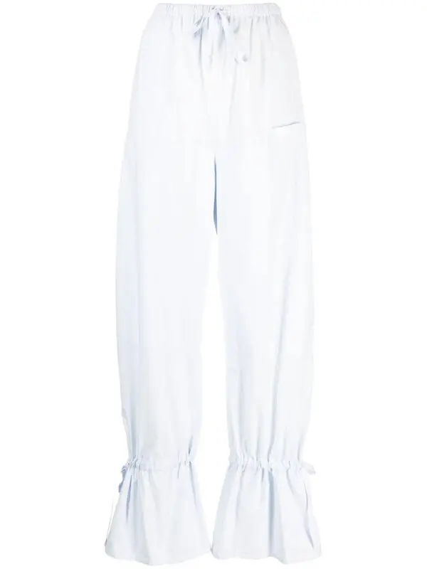 LEMAIRE Drawstring-fastening Trousers - Blue
